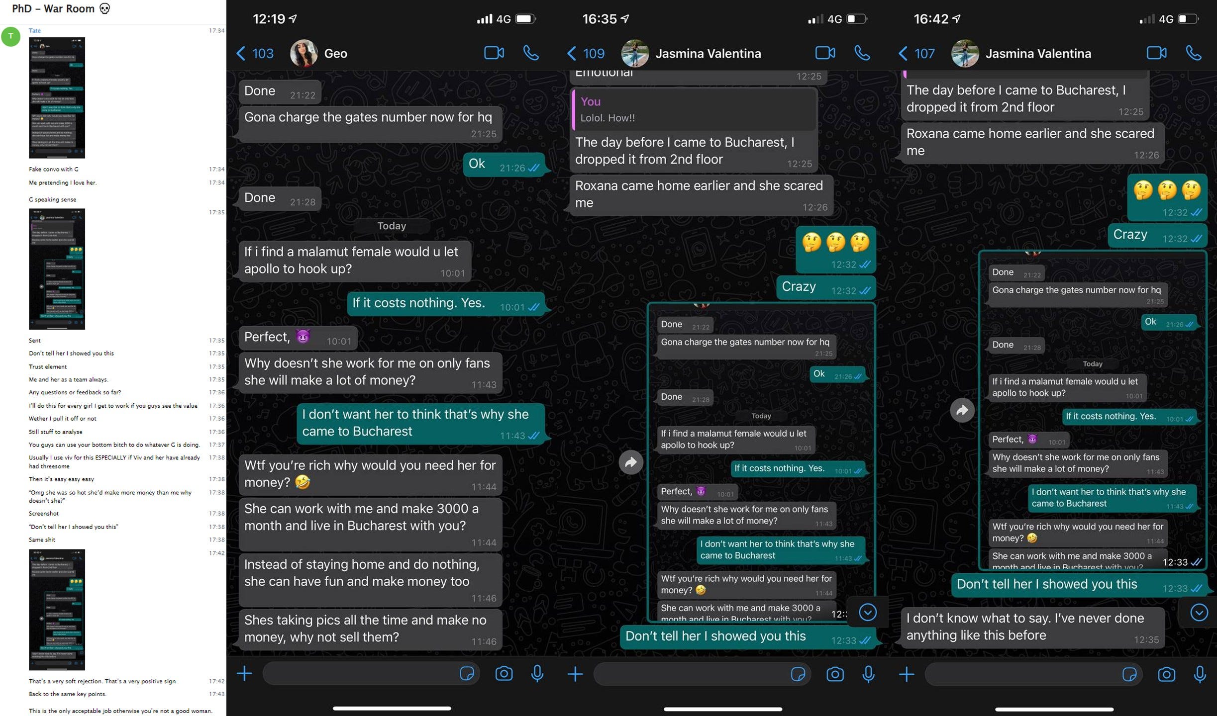 (MORE!) leaked chat logs reveal Andrew Tate's human trafficking operation