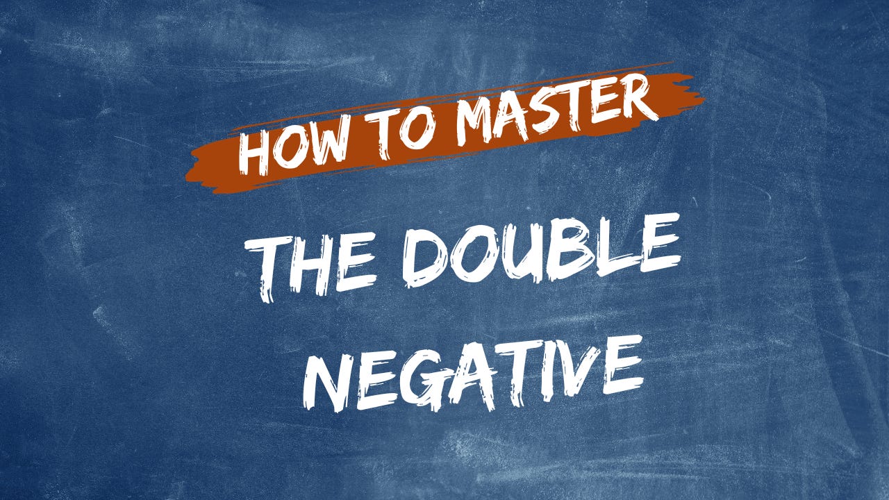 How to master the double negative in French