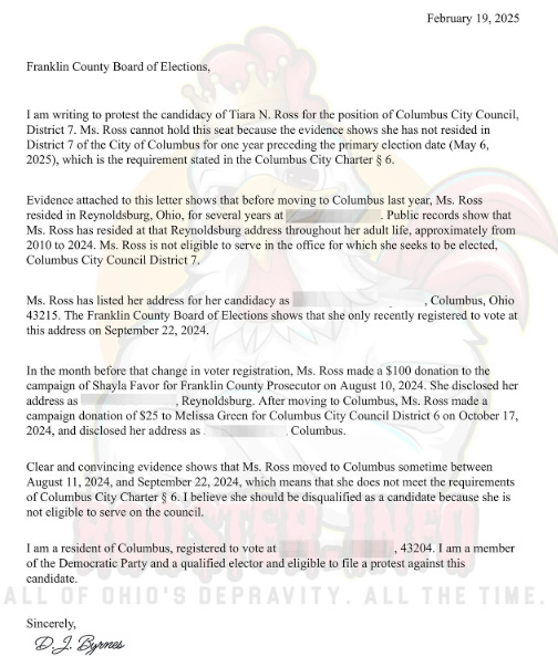 The Rooster challenges City Council candidate Tiara Ross