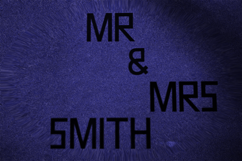 Mr & Mrs. Smith Typography - by Graphic Support Group