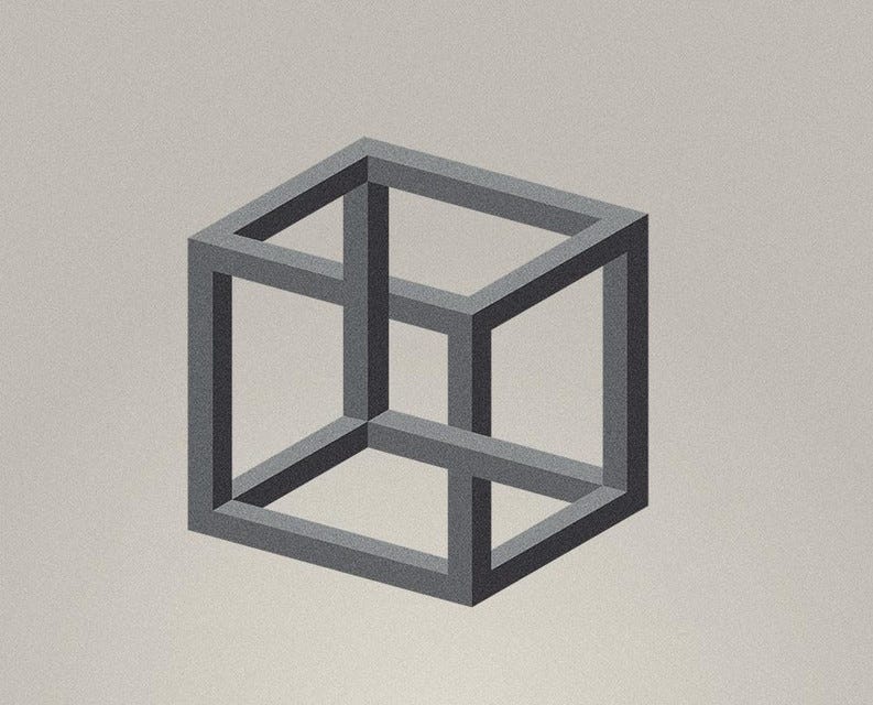 The Necker Cube - by Charlie Stephens