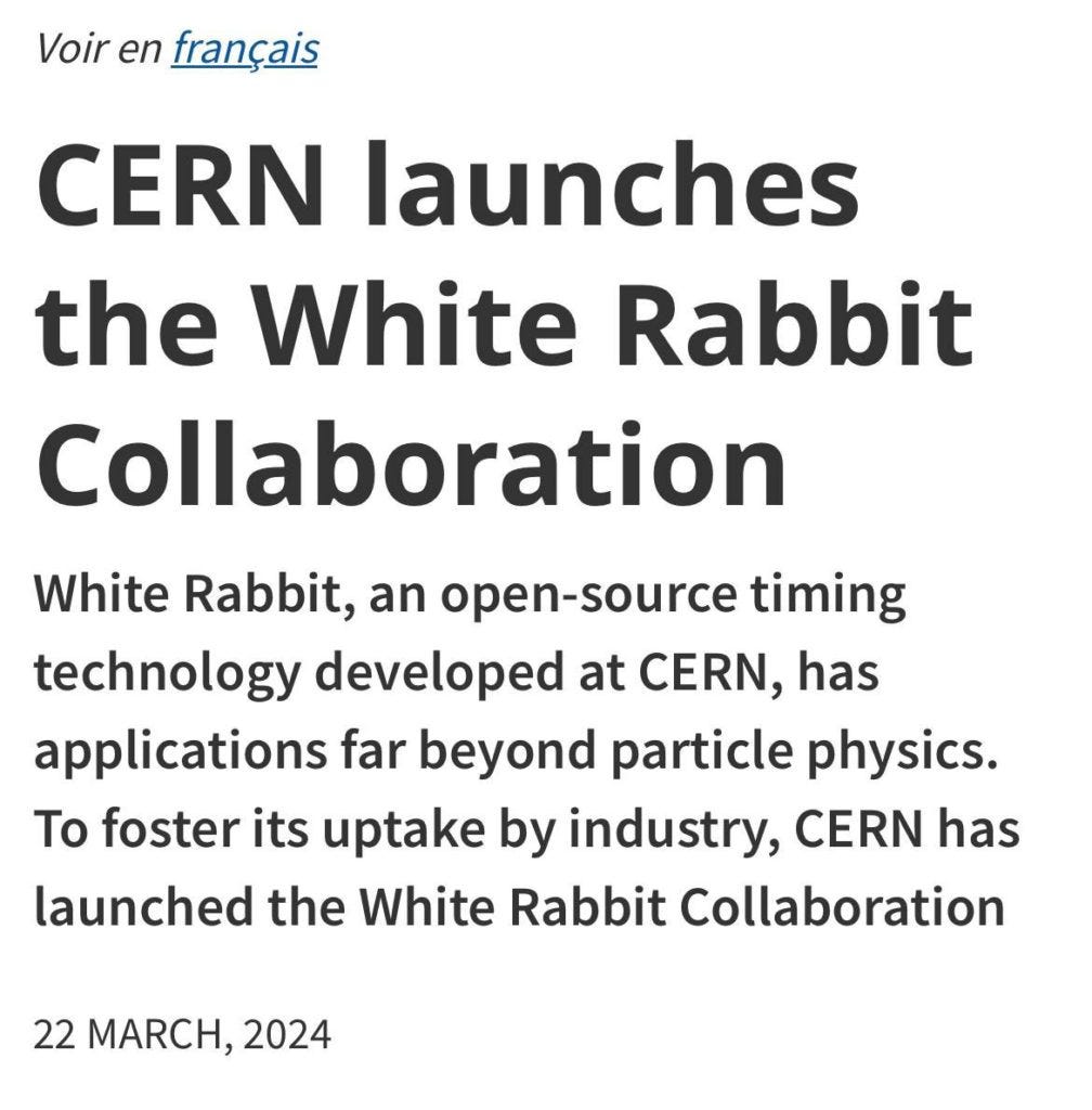CERN’s White Rabbit Particle Generator: Welcome to the Cloud!