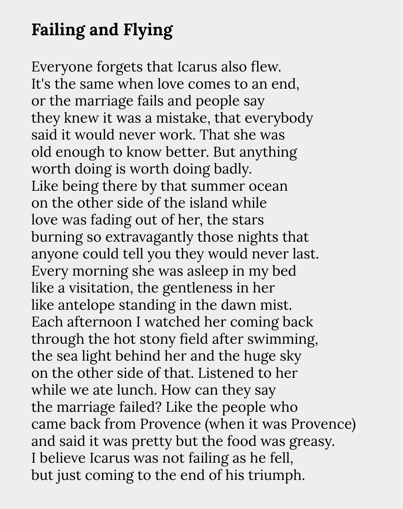 Jack Gilbert & Michiko Nogami - by Bailey Richardson