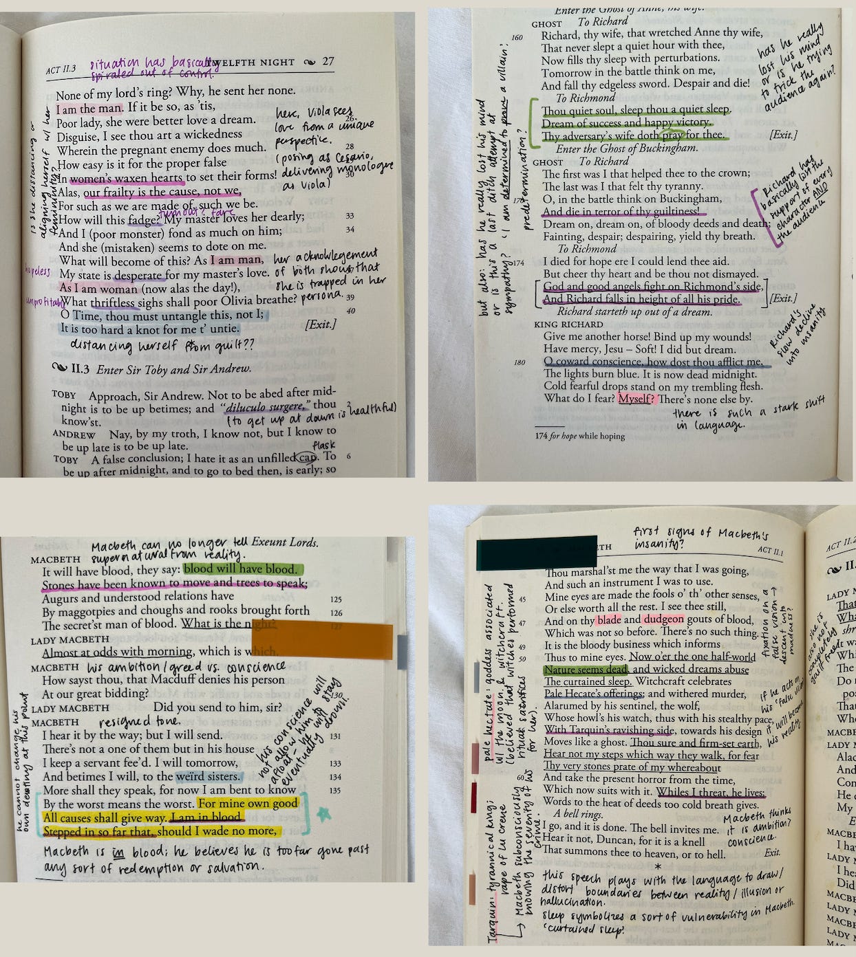 annotating like a lit student 101 - postcards by elle