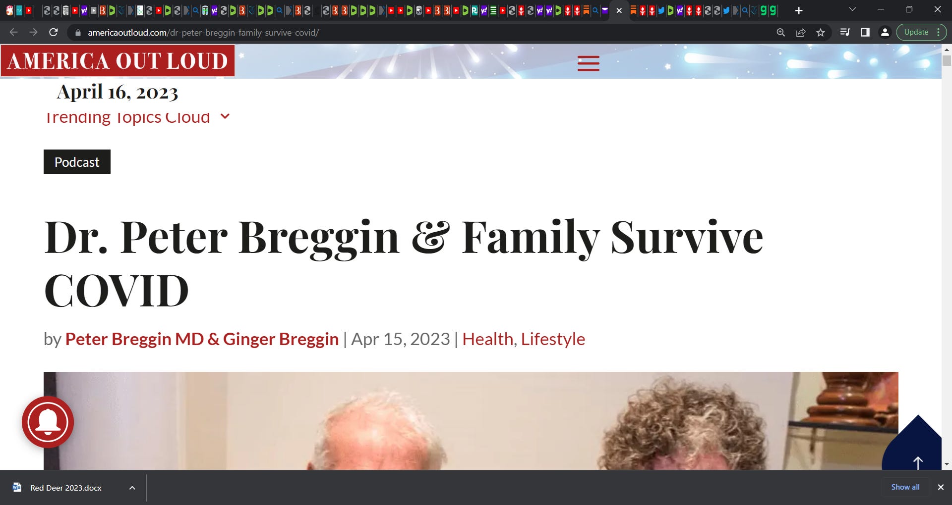 America out Loud Talk Show interview with Dr. Peter Breggin and Ginger ...