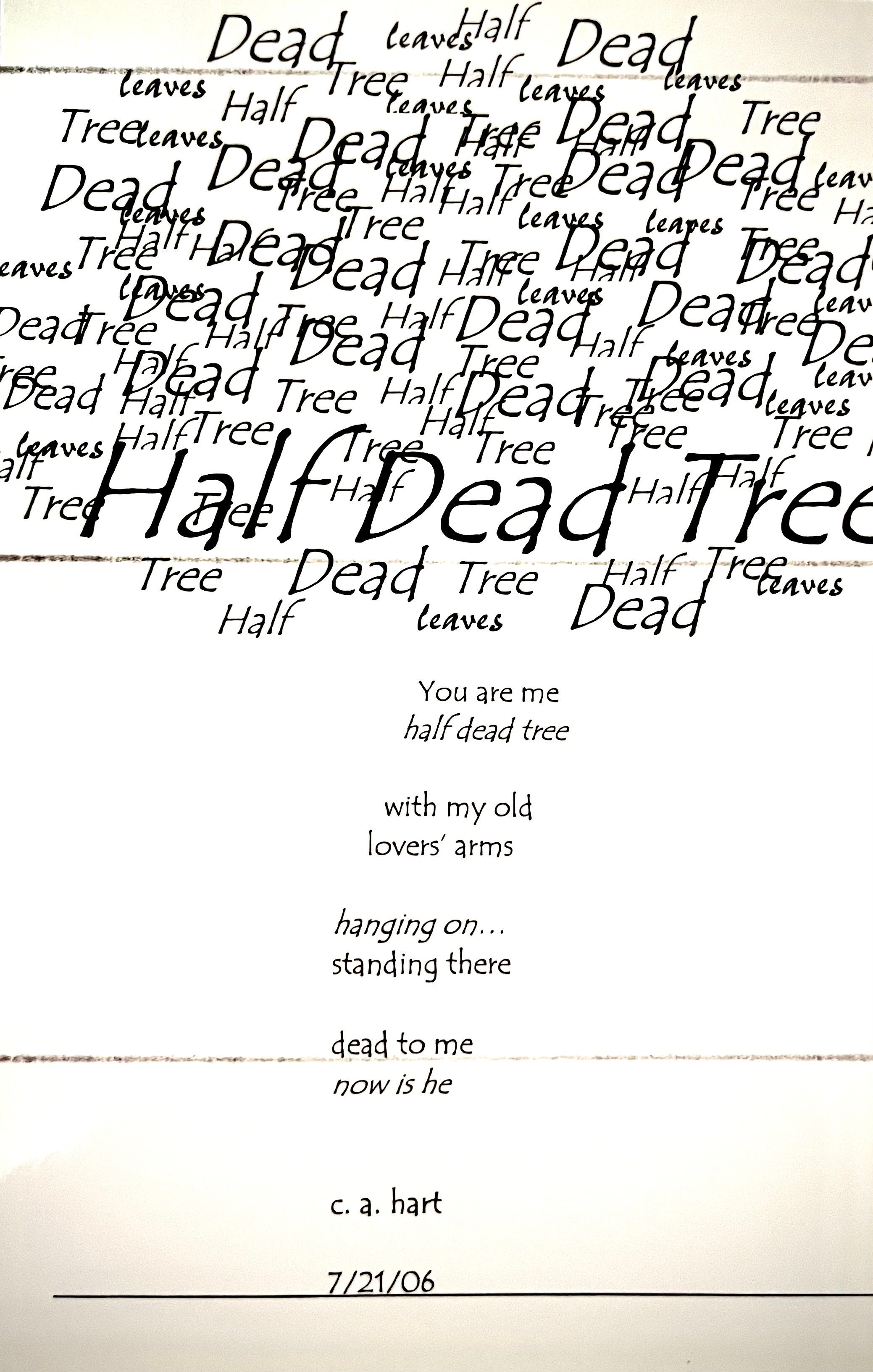 Half Dead Tree - by Christine Hart - Christine’s Substack