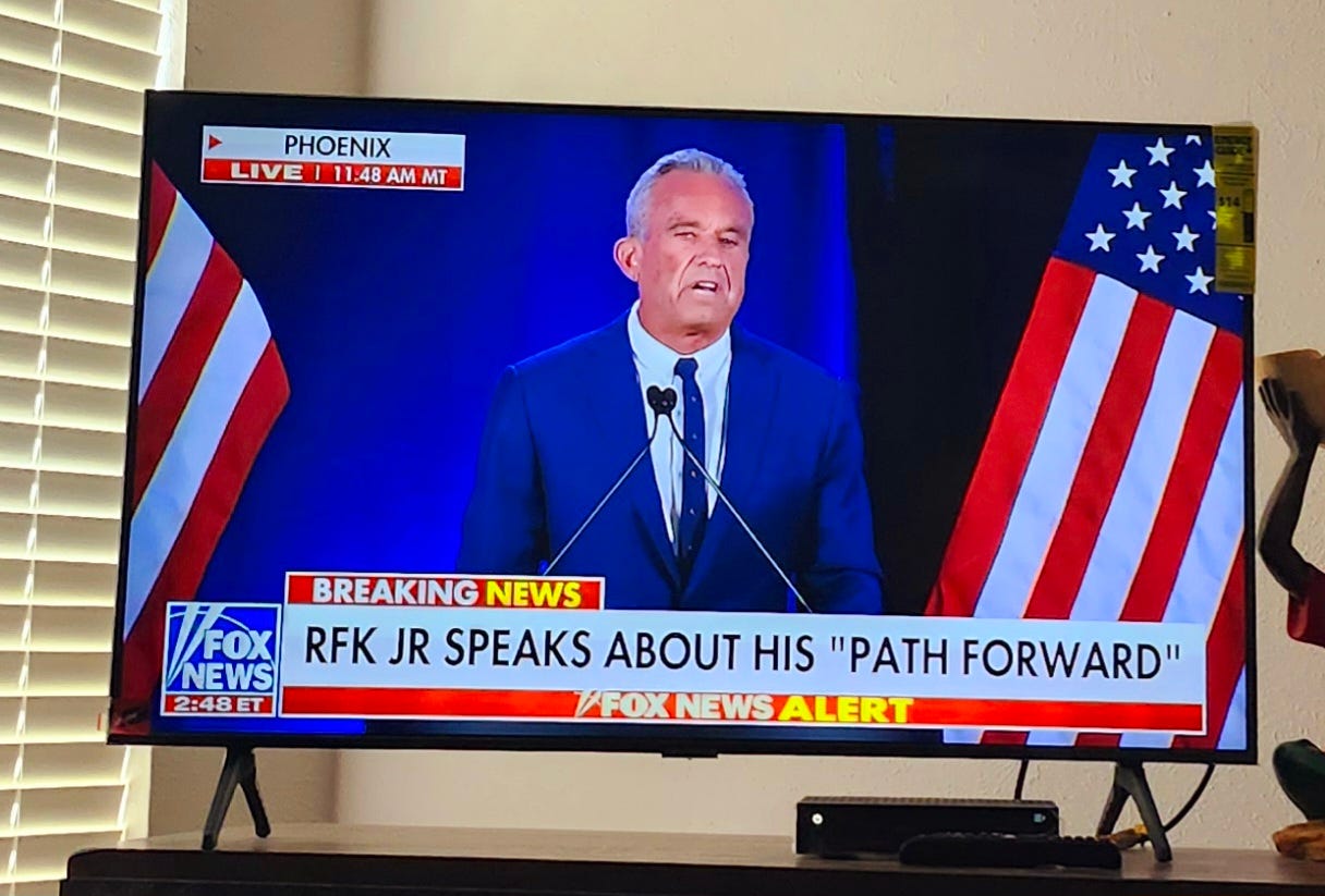 Robert F. Kennedy, Jr. *SUSPENDS* his 2024 presidential campaign today....