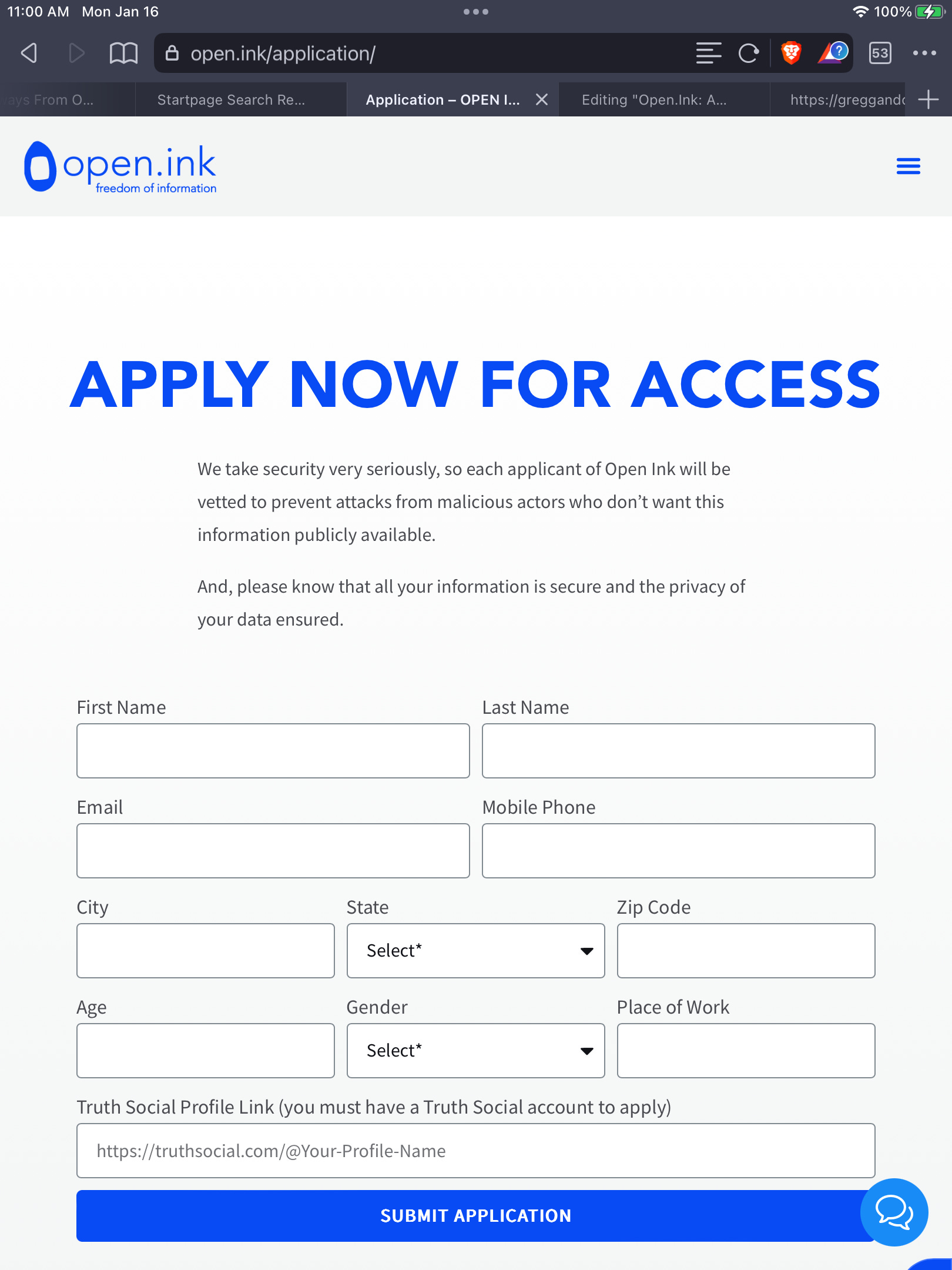 Open.Ink: A Data Aggregation Operation - by Major Kalhoun