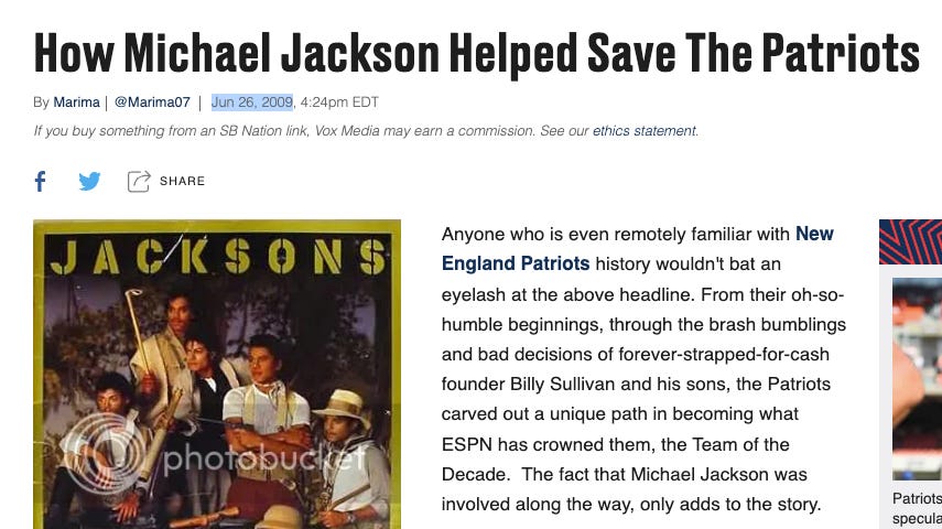 The Michael Jackson story: Seahawks Version