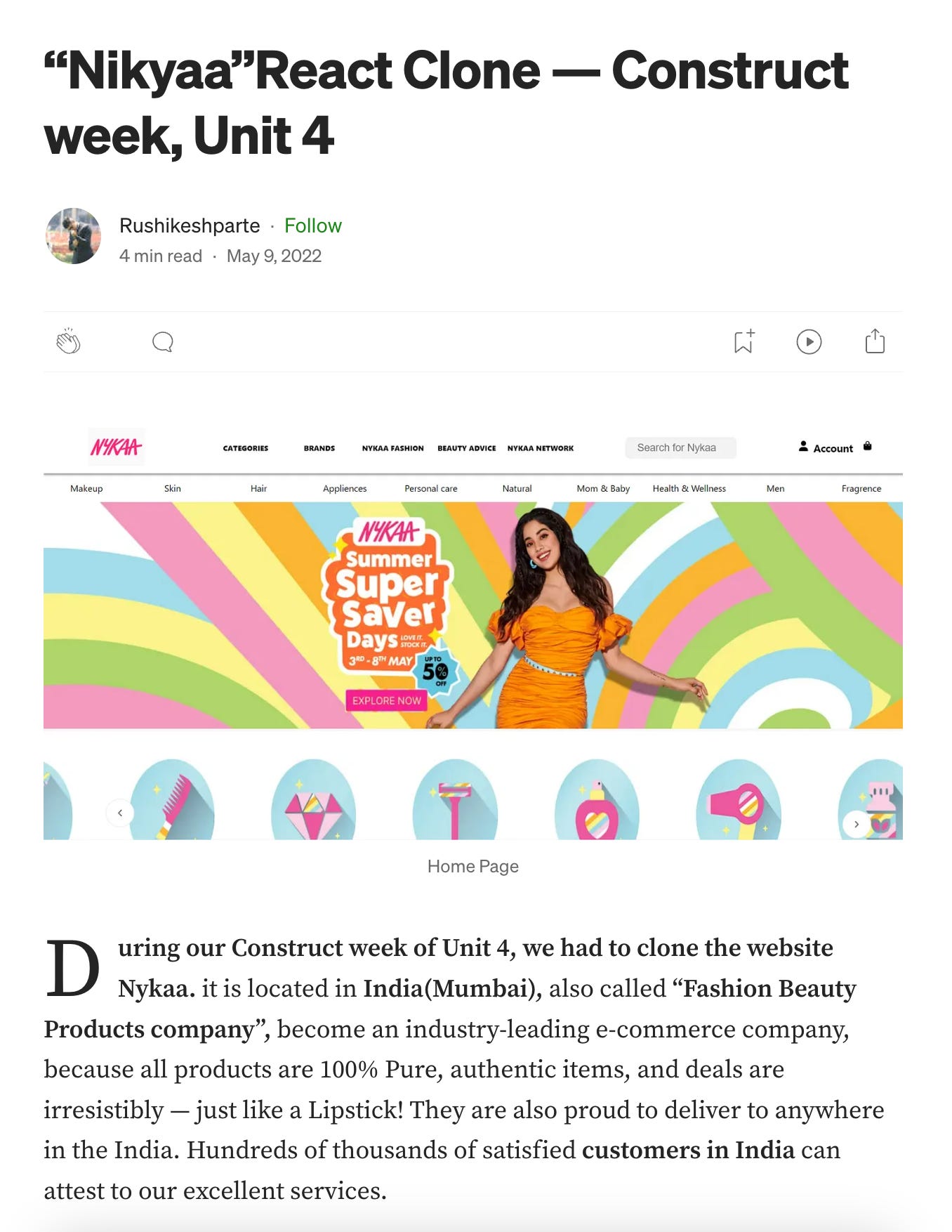 #19 This is a clone of Nykaa's website - by peabee