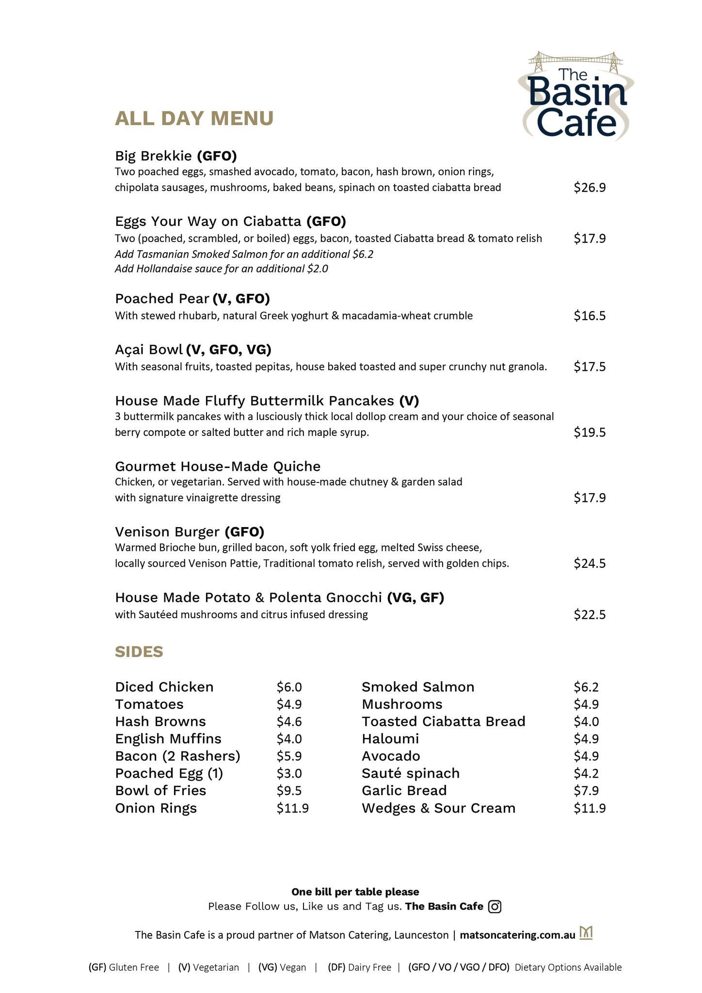 BASIN CAFE CATARACT GORGE » Heads Up Launceston 2021-2022