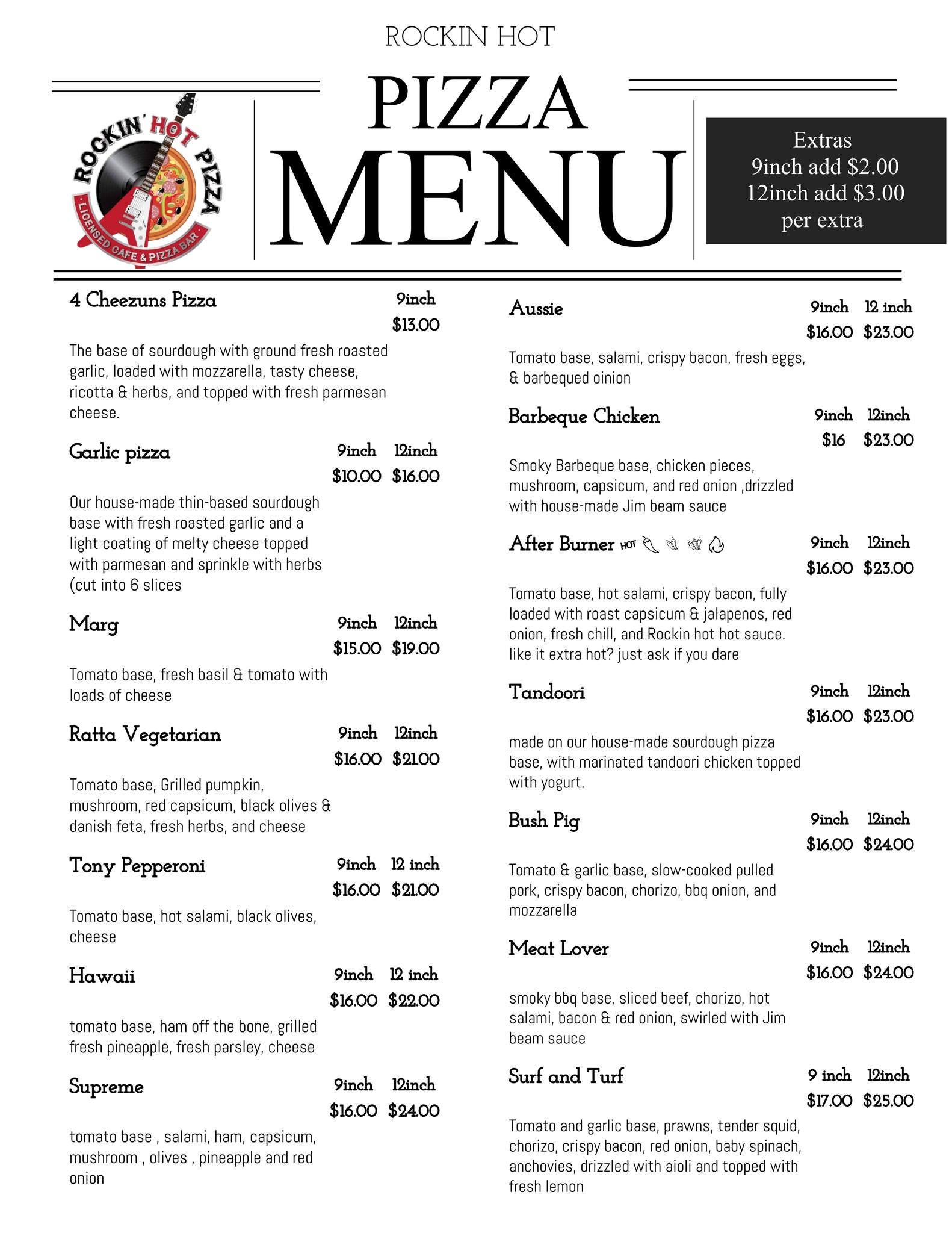 ROCKIN’ HOT PIZZA | Heads Up Launceston Food Guide