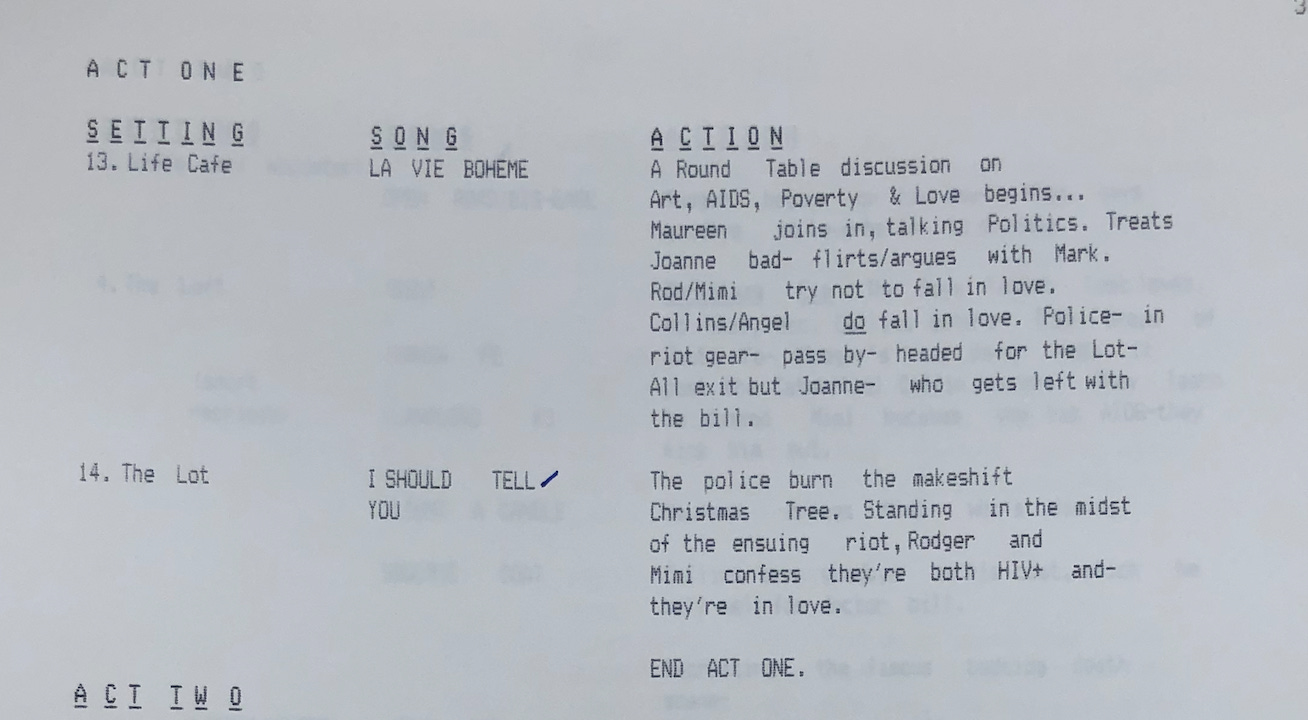 P.S. Jonathan Larson's Bohemian Notes - by Jillian Hess