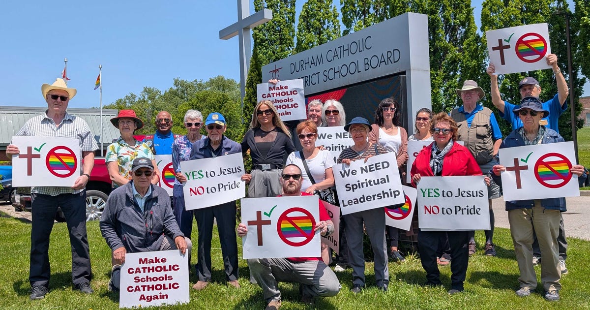 EXCLUSIVE: GTA protests against Pride flags at Catholic schools
