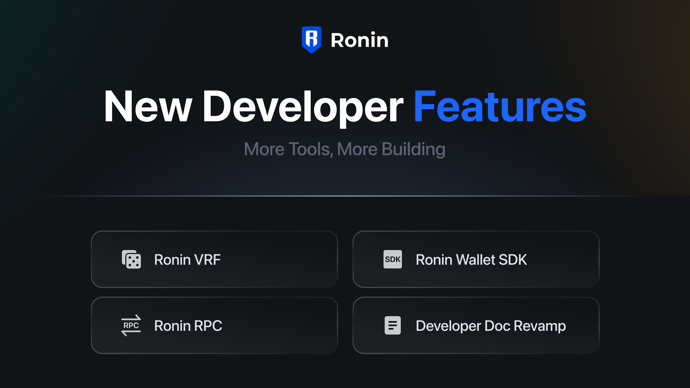 新しい開発者向け機能のご紹介 - Ronin Network公式日本語アカウント