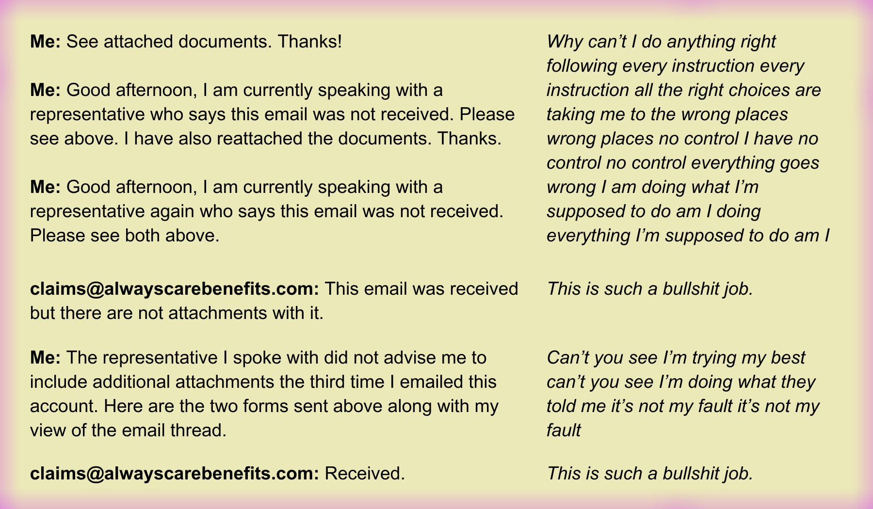 Reading between the lines of an email inbox