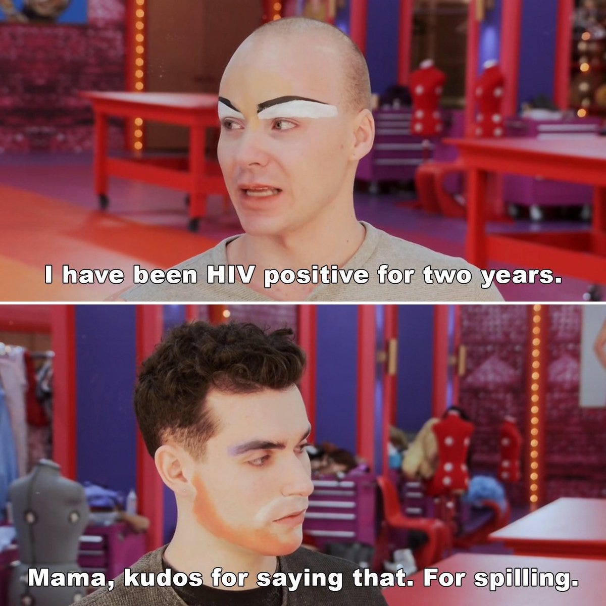 "Mama, kudos for saying that. For spilling."