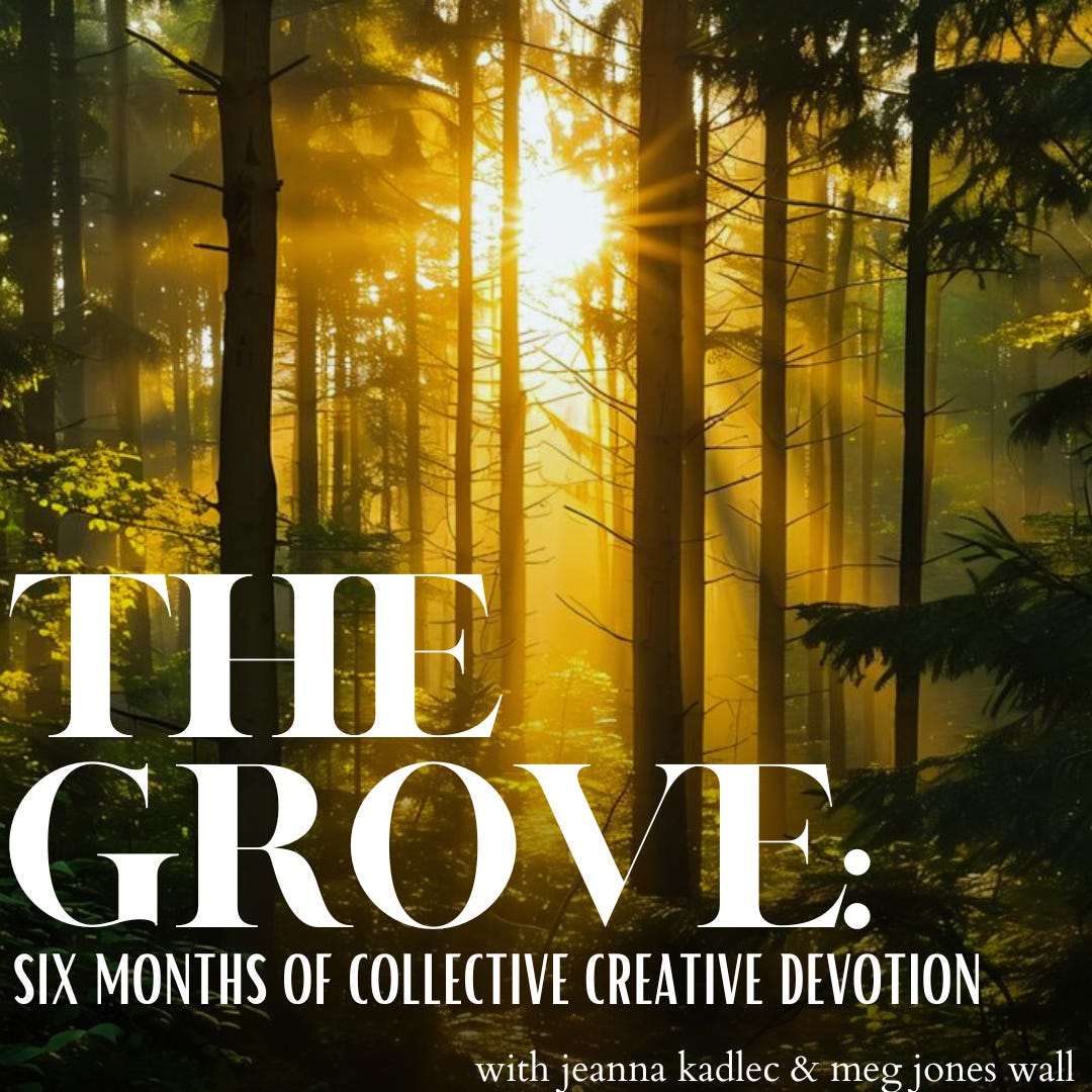 welcome to the grove - by Jeanna Kadlec