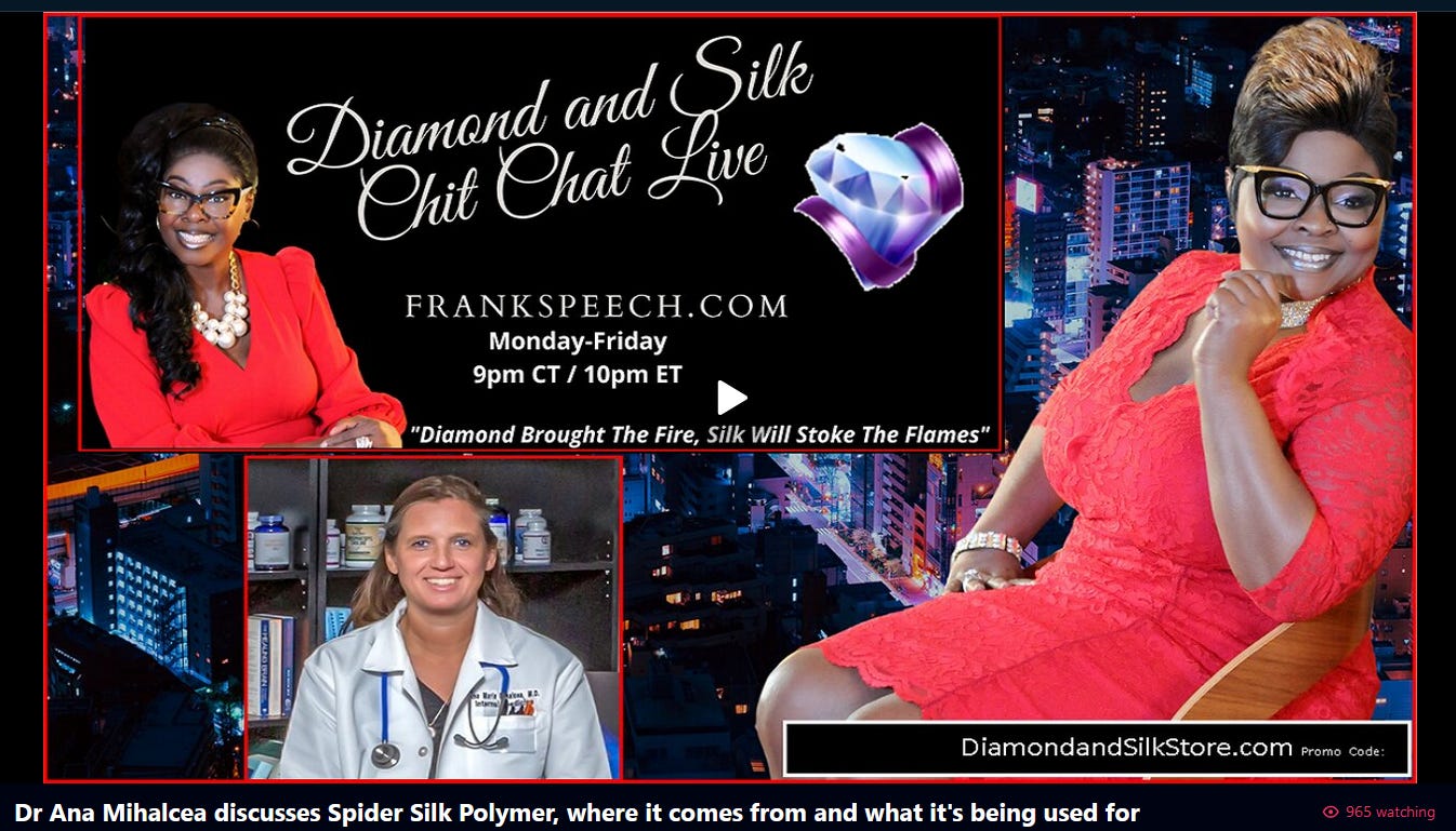 My Interview With Silk On Diamond And Silk Show: Spider Polymers ...