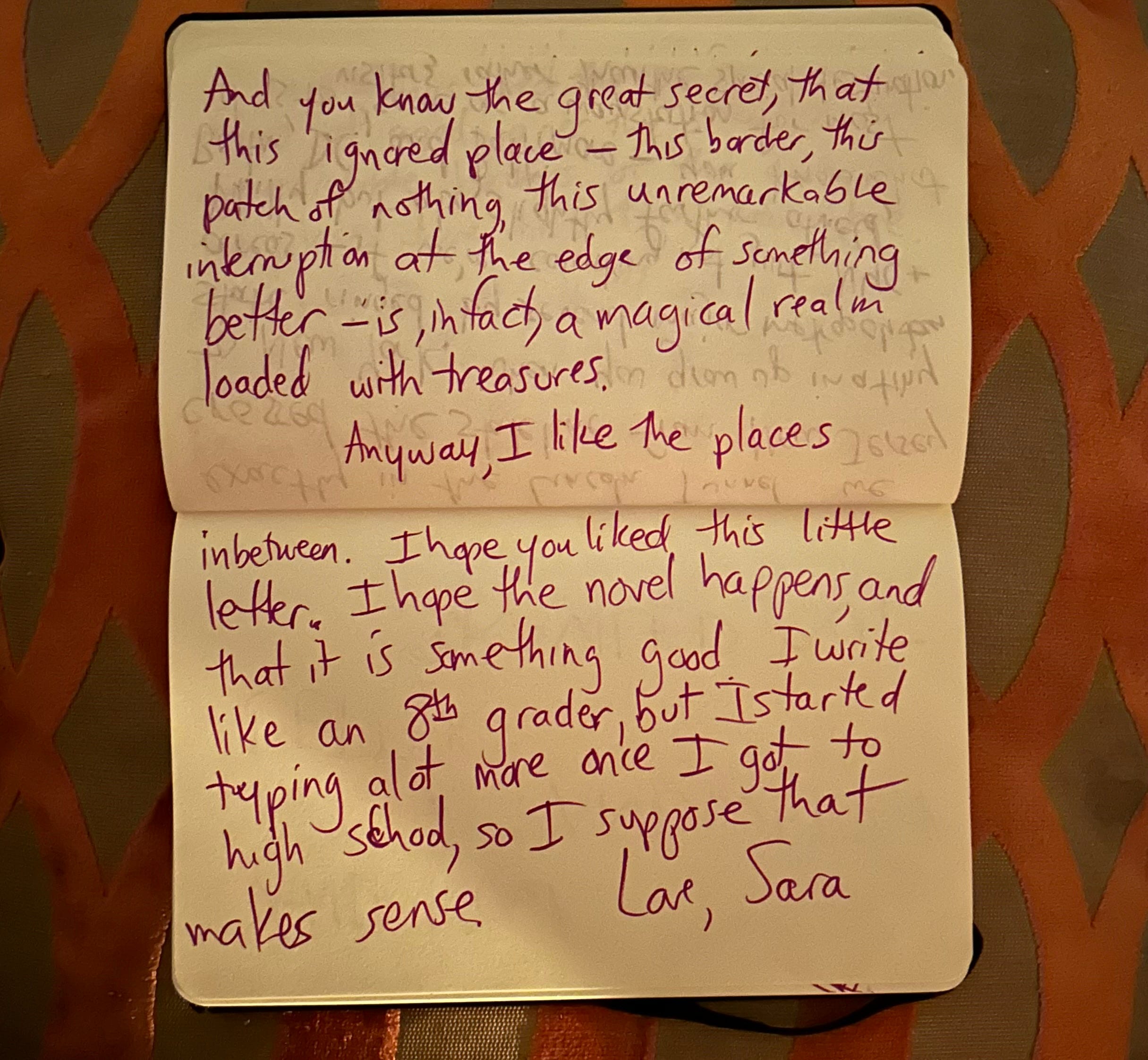 A Handwritten Letter - by Sara Benincasa - Saratonin