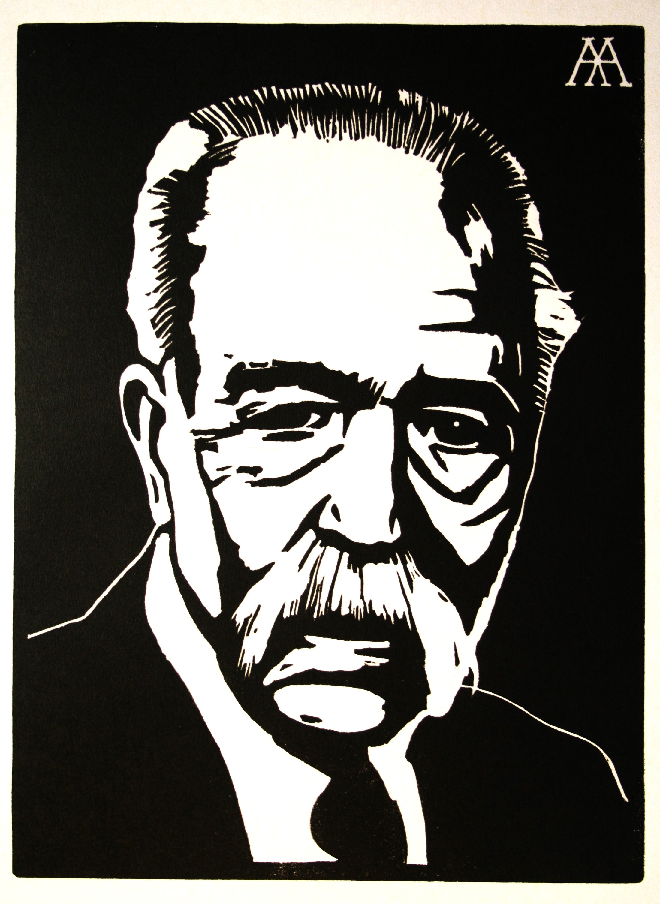 New linocut portraits launched 1 Jan. - Alexander Adams