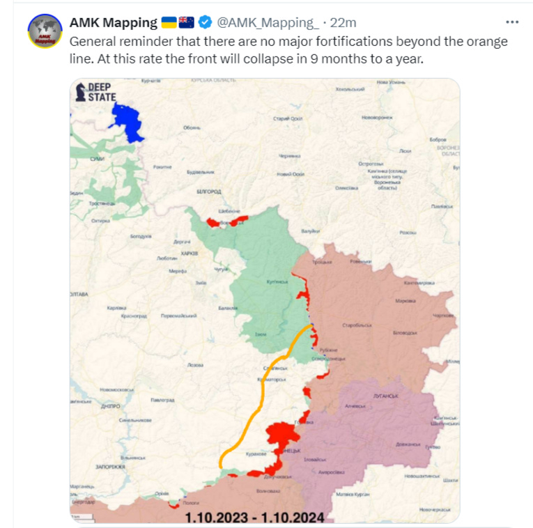 SITREP 10/5/24: Post-Ugledar Landscape Unfurls into Dark Ukrainian Future