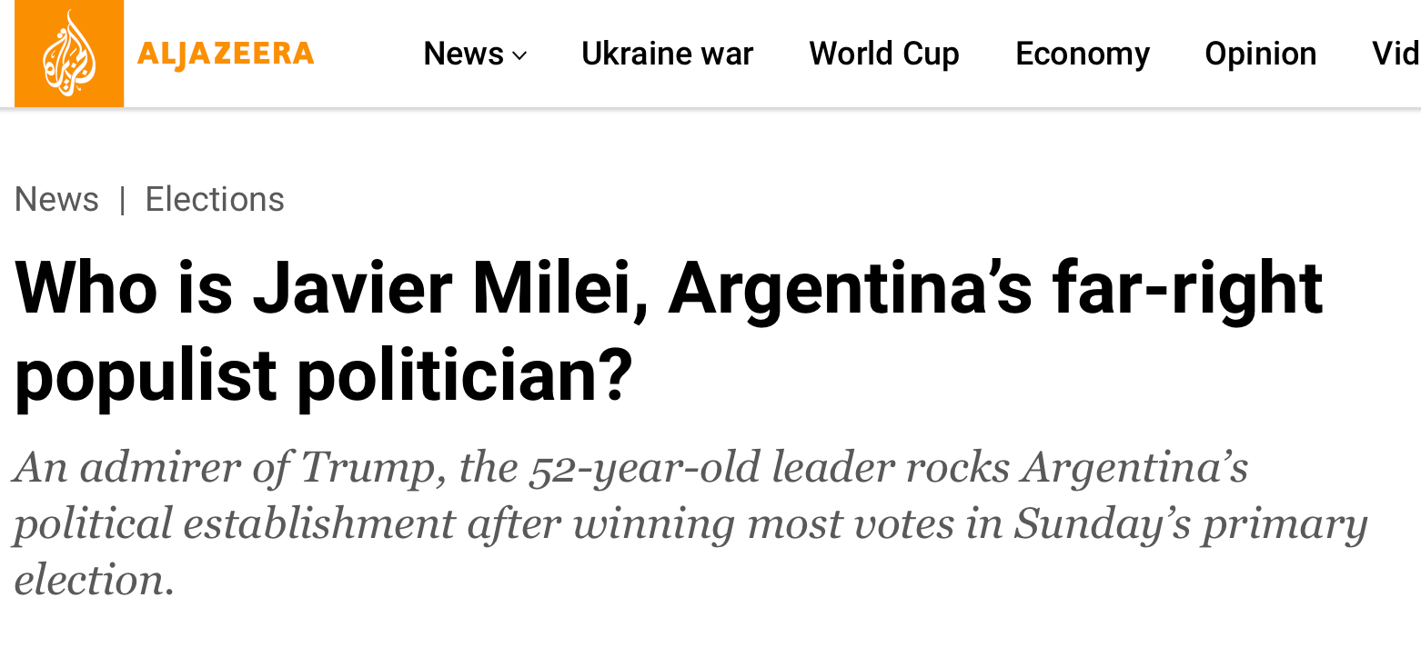 Meet Javier Milei: Argentina's presidential front runner is an ...