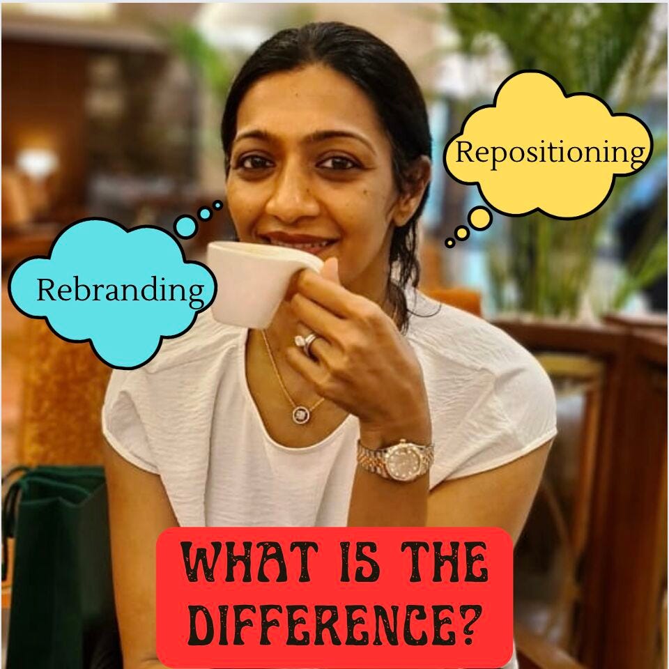 Rebranding v/s Repositioning - by Aarthi Srinath