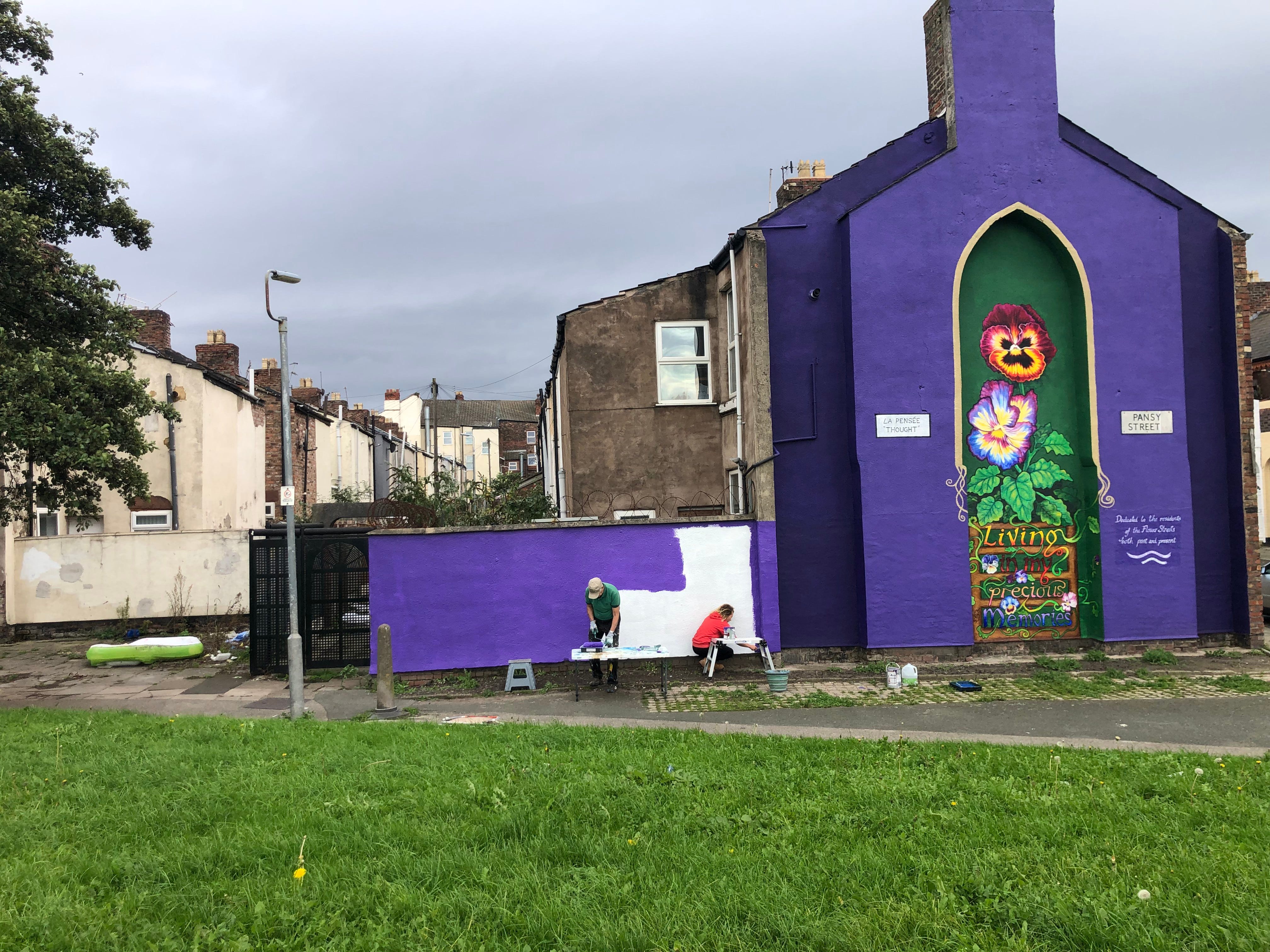 Media coverage of the Flower Streets murals
