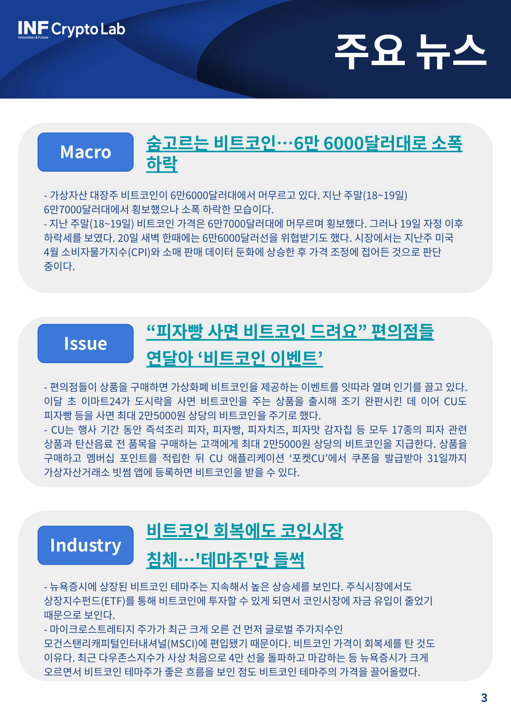 2024 MAY WK.3 약세장에도 유지되는 탐욕 - by INF CryptoLab