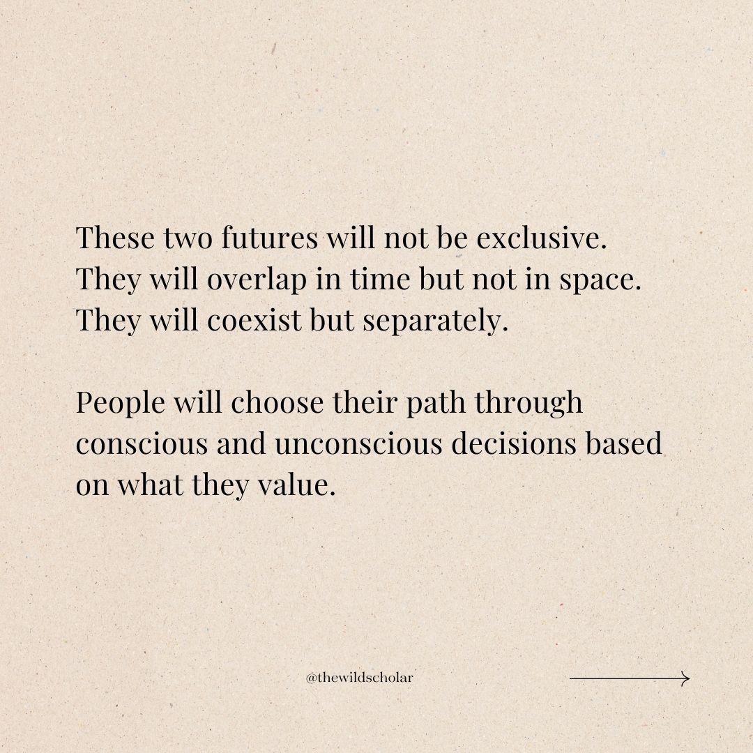 Humanity is faced with 2 paths - by Michael Weirich