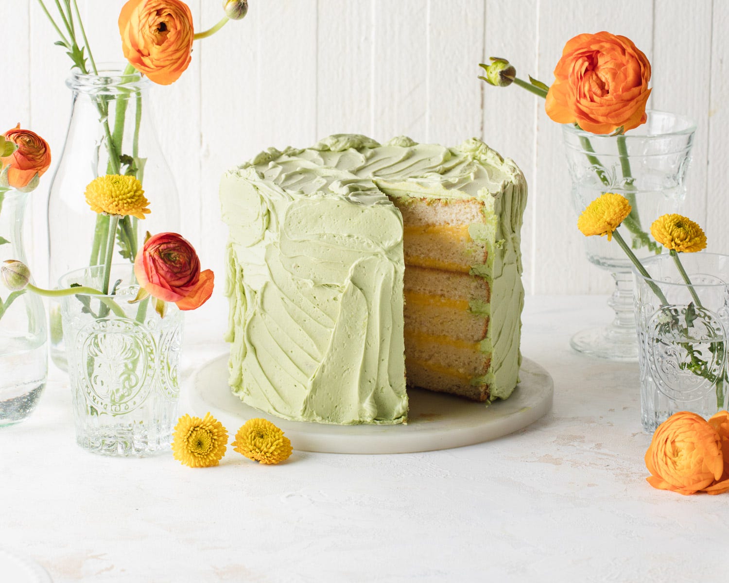 Birthday Cake Club: Mango Matcha Cake - by Tessa Huff