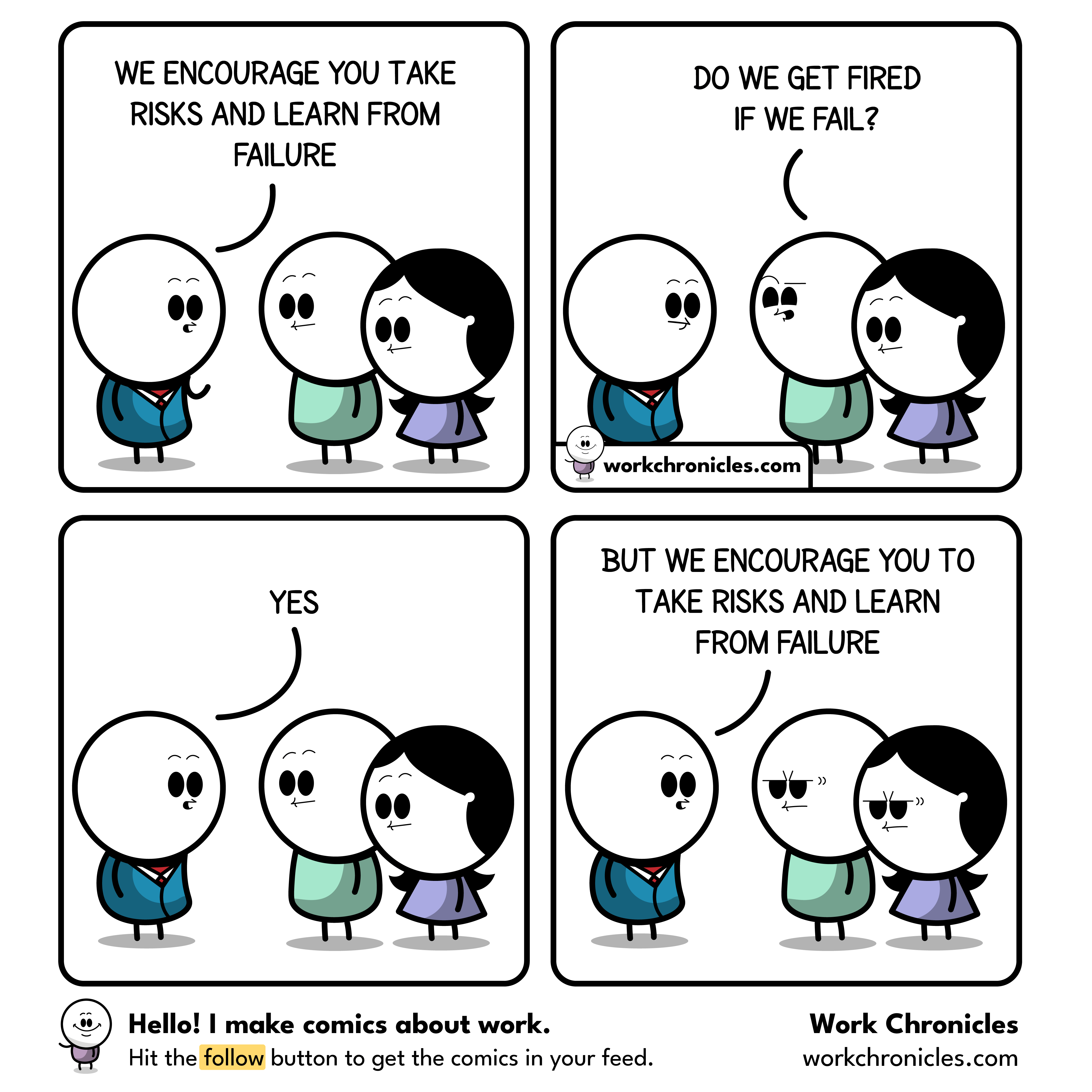 (comic) We encourage you to take risks - Work Chronicles