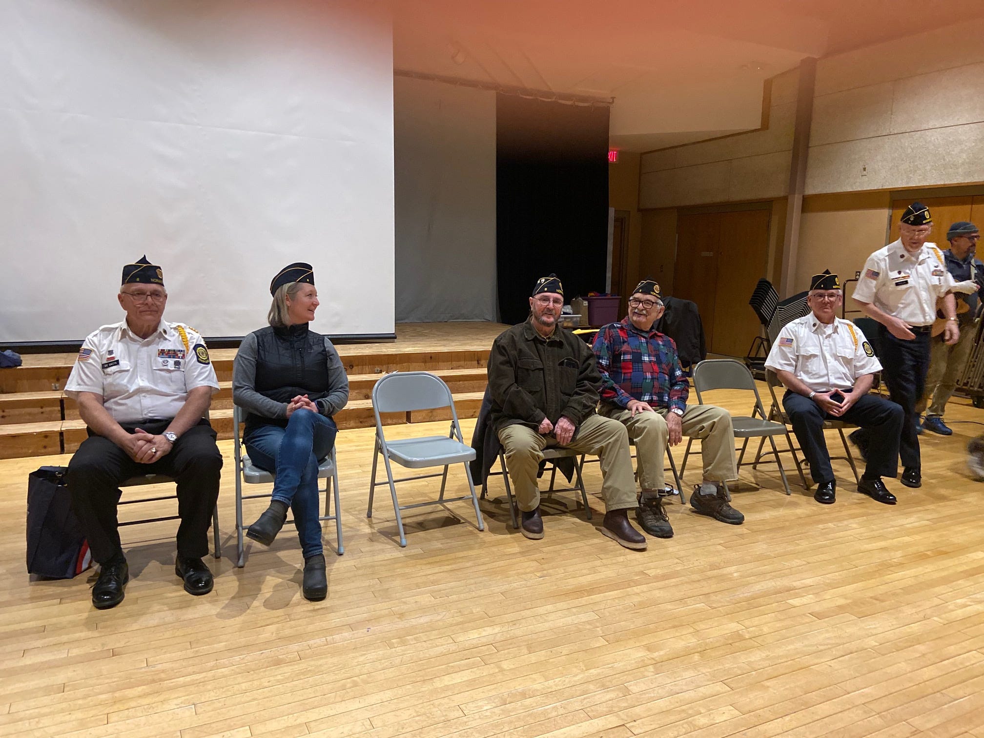 Marion Cross students perform a song in honor of a Marion Cross staff ...