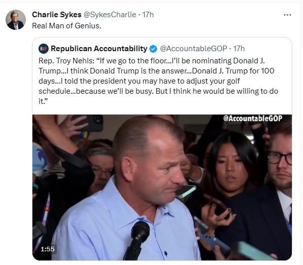 A Coup on His Resume - by Charlie Sykes - The Bulwark