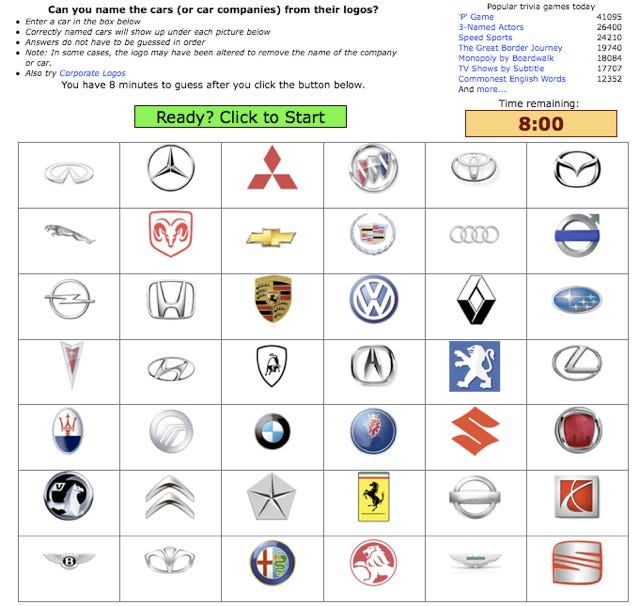 Can You Name 42 auto manufacturer logos in 8? - by AC Jones