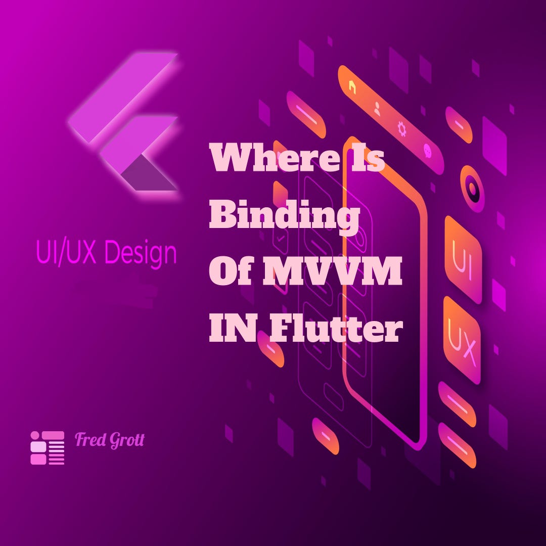 Where Is Binding Of MVVM IN Flutter - by Fred Grott