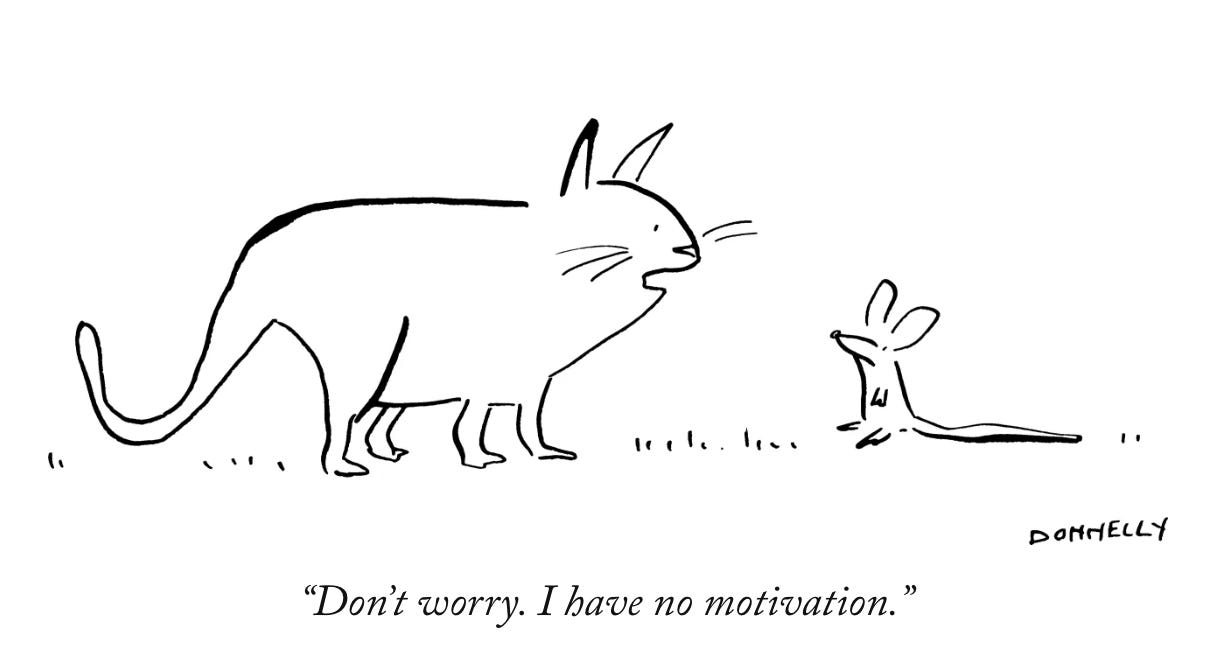 Motivation Is There Somewhere - by Liza Donnelly