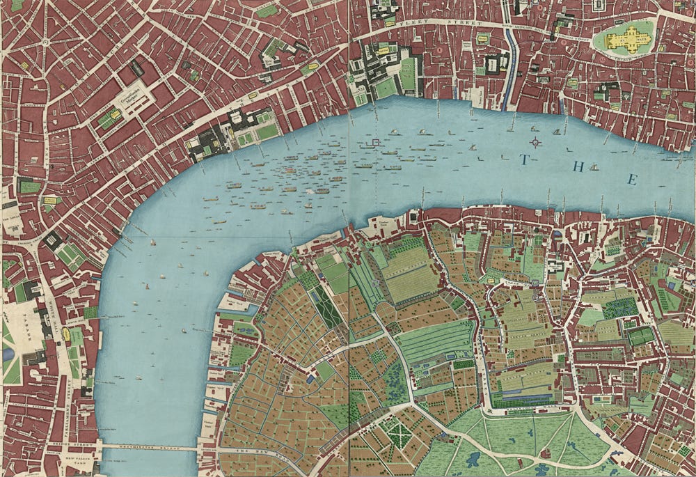Now In Colour! Rocque Map Of Georgian Westminster And Lambeth