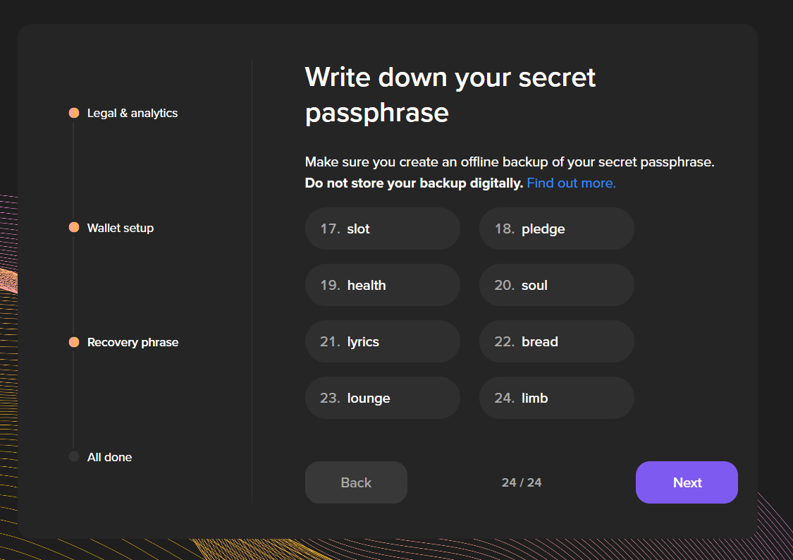 How To Set Up A Lace Wallet - The Cardano Times