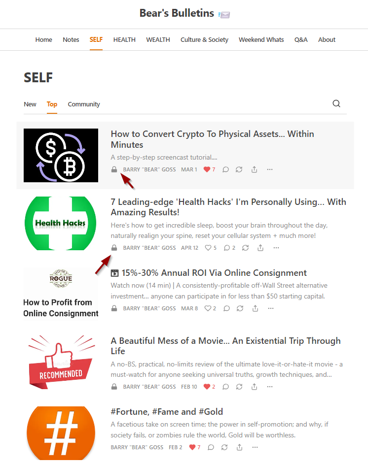 How to Find my Premium (Pro) Content - by Barry "Bear" Goss
