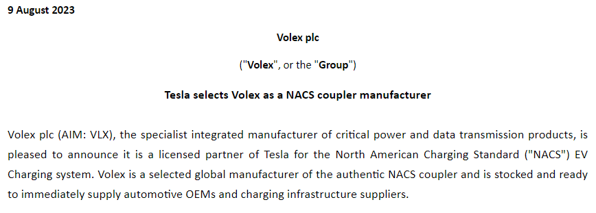 Volex Plc - by Saesch - Increasing Odds