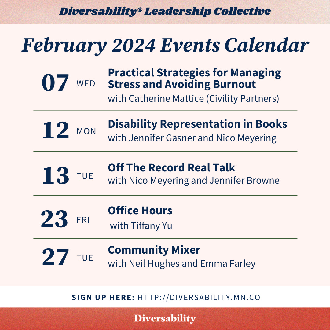 [News from Diversability] Upcoming event on managing stress 2/7