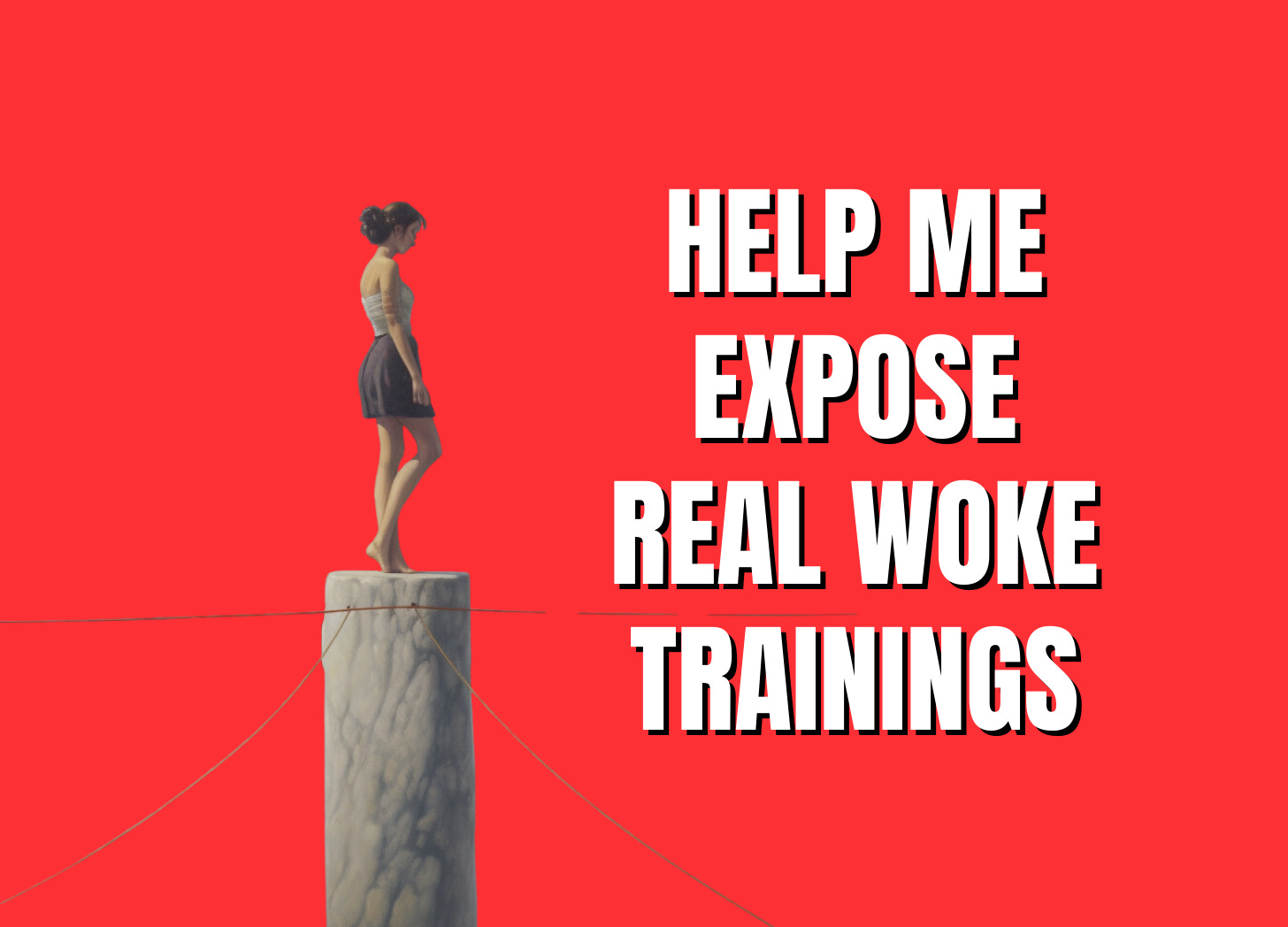 How you can help me to infiltrate and expose woke training events
