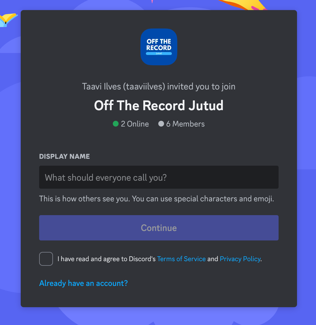 Discordi serveriga liitumine - by Taavi Ilves