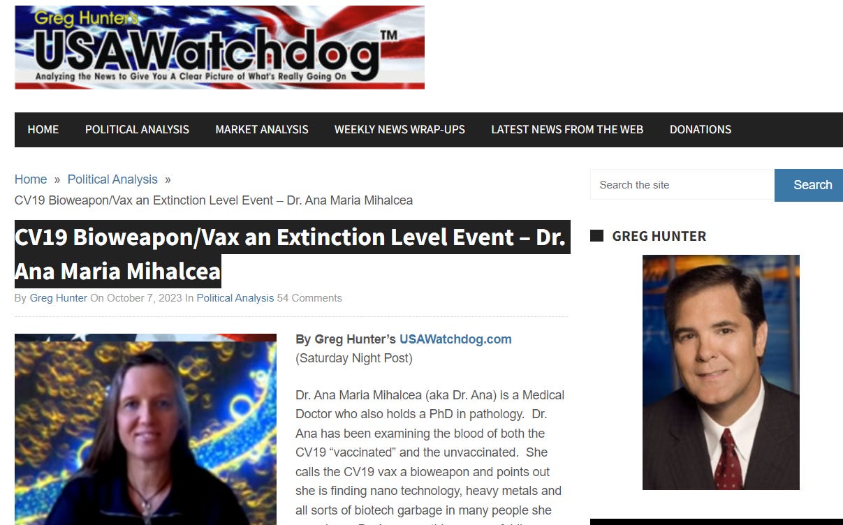 My Interview With Greg Hunter On USA Watchdog: CV19 Bioweapon/Vax an ...
