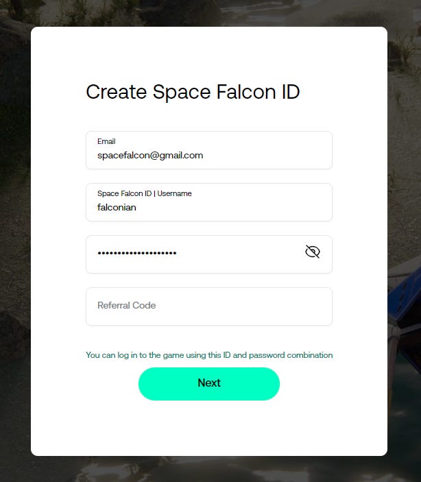 How to Sign Up for Space Falcon? - Space Falcon’s Substack