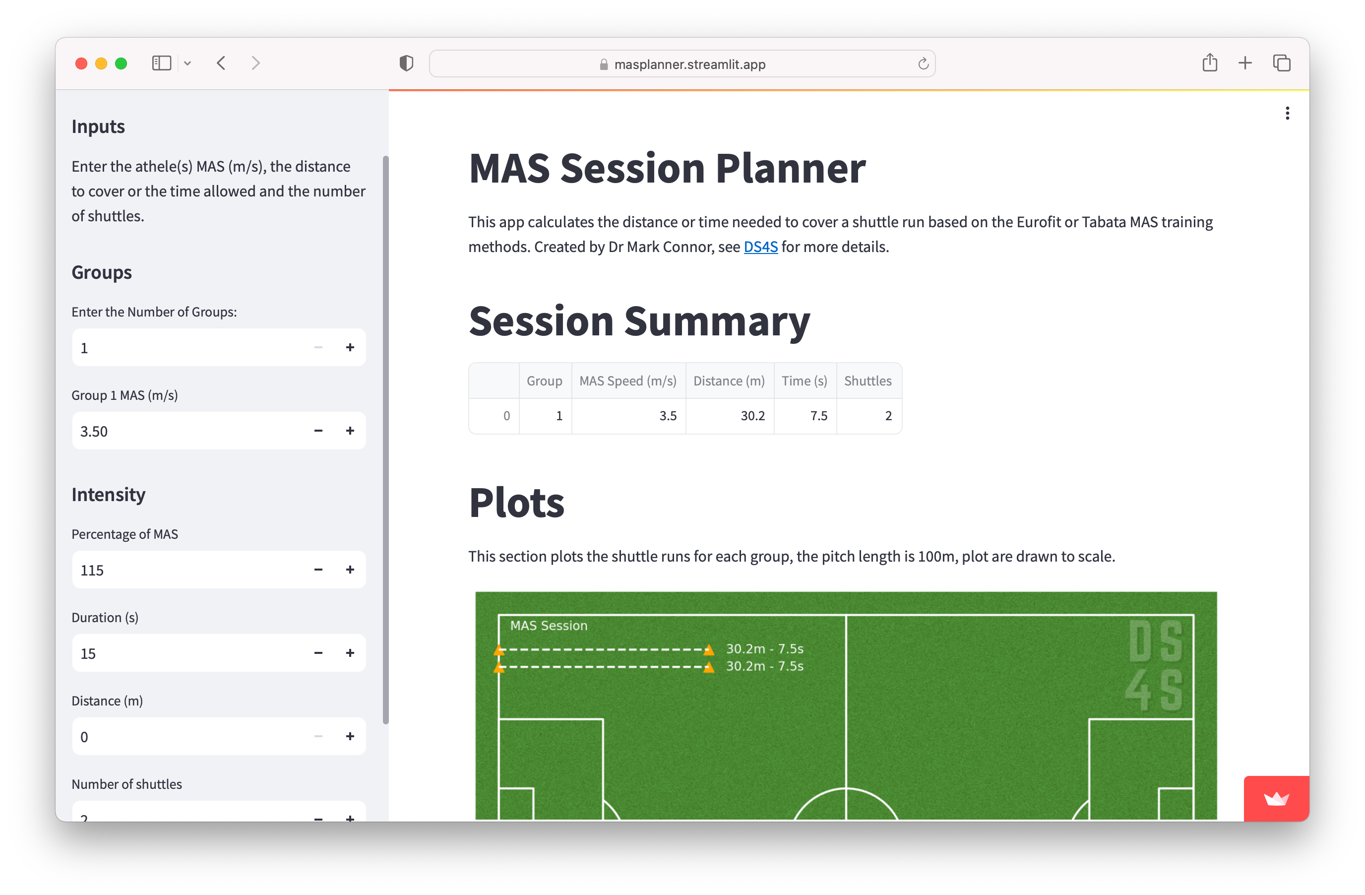 MAS Runs - Planner - by Mark Connor