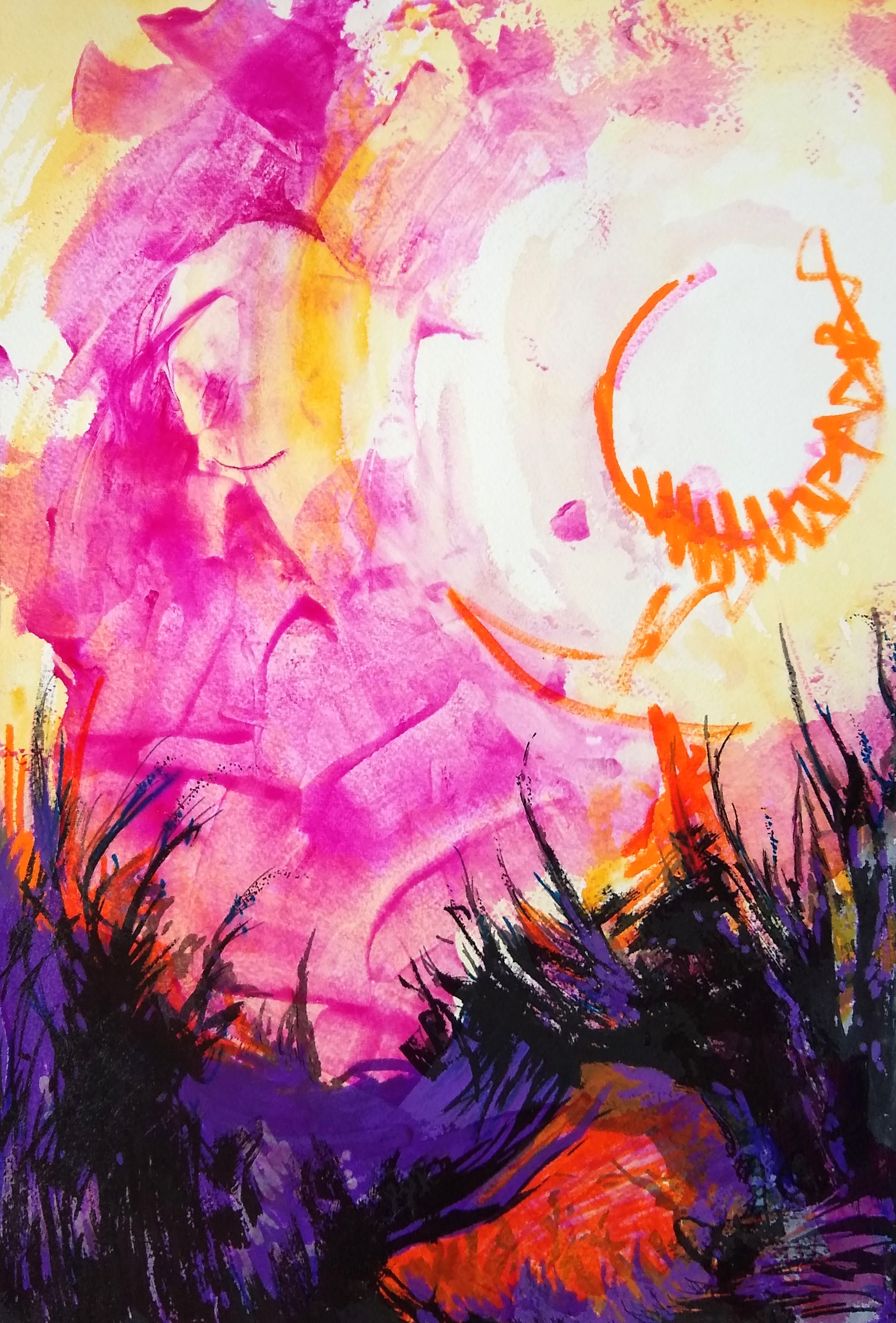 Purple mountains - Artwork by Tamara Hill-Tanquist
