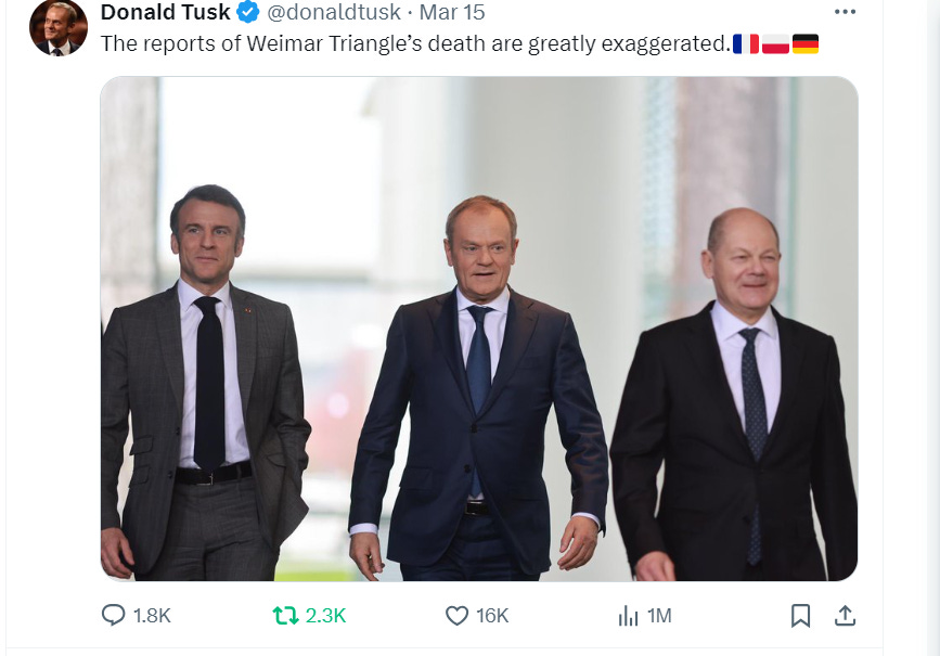 Weekend Update #72: The Weimar Triangle